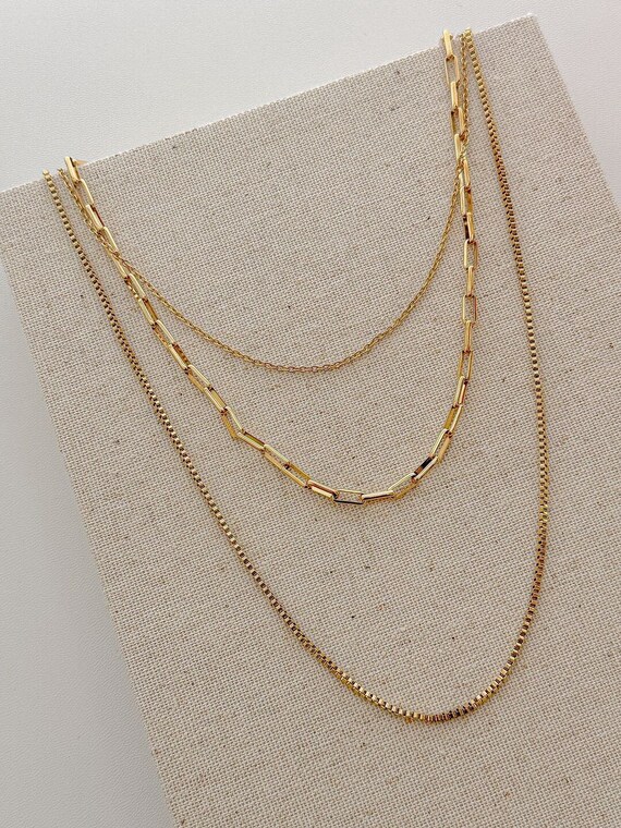 Etsy gold layered necklace store