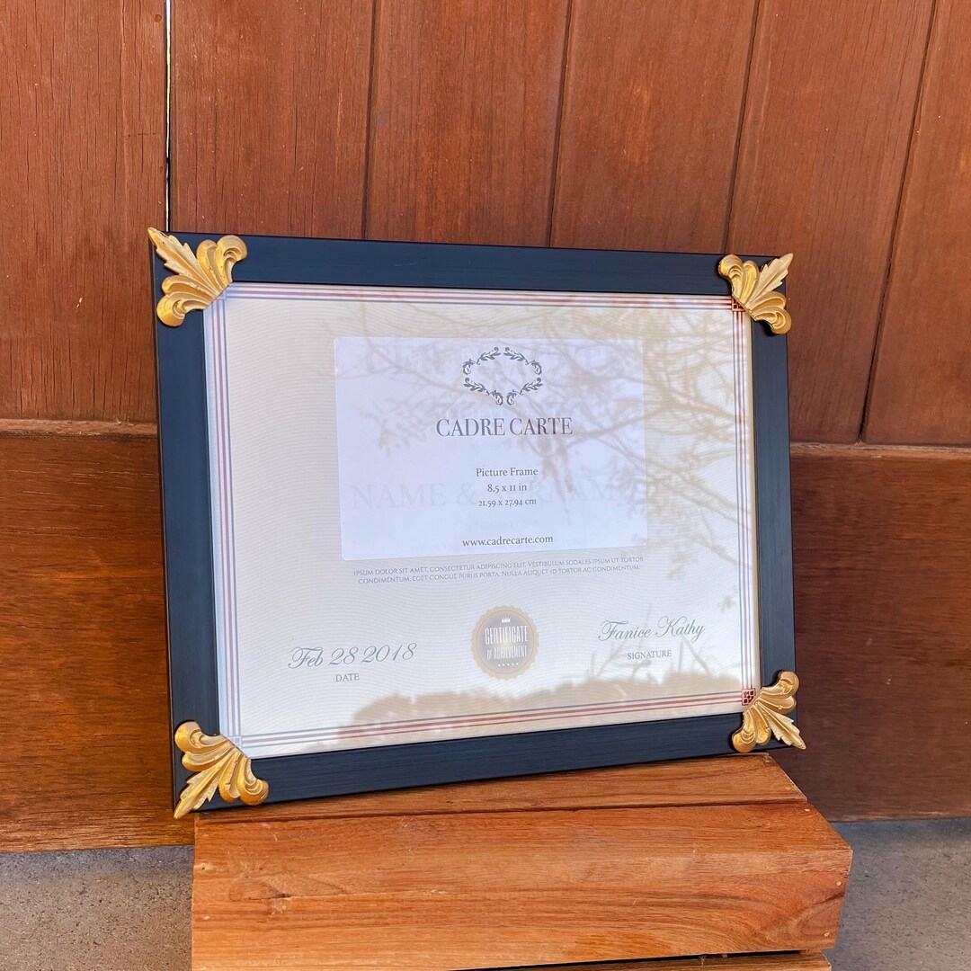 8.5x11 Photo Frame, Plastic, Plexiglass, Handpainted, Shabby Chic ...