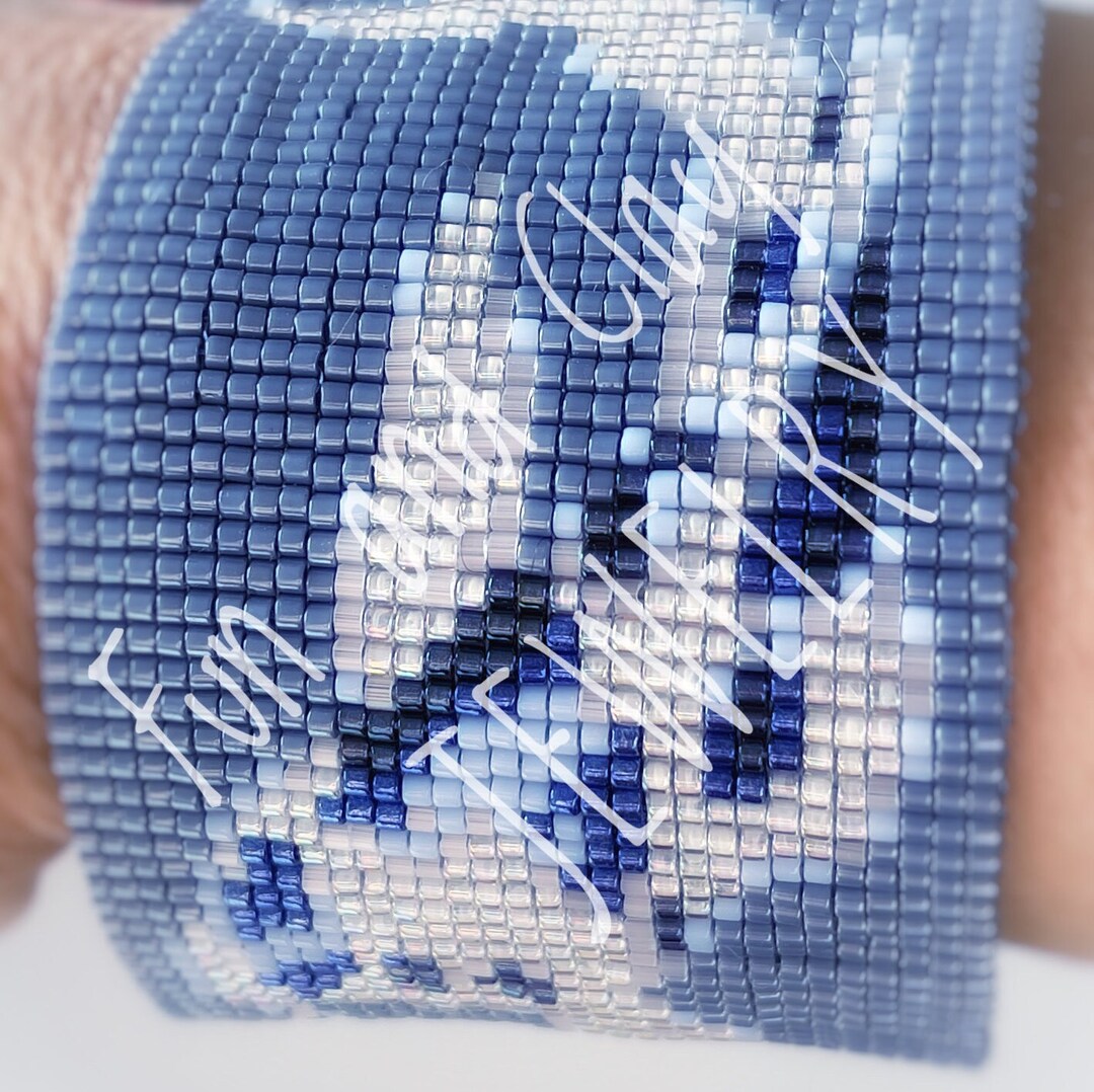 Blue Koi Fish Loom Jewelry Pattern for Miyuki Delica 11 Beads - Etsy
