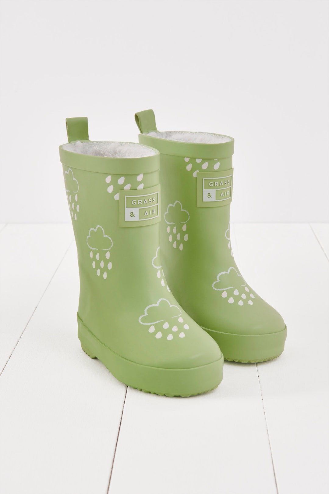 Glacial Green Colour-changing Kids Wellies, Grass & Air Unisex ...