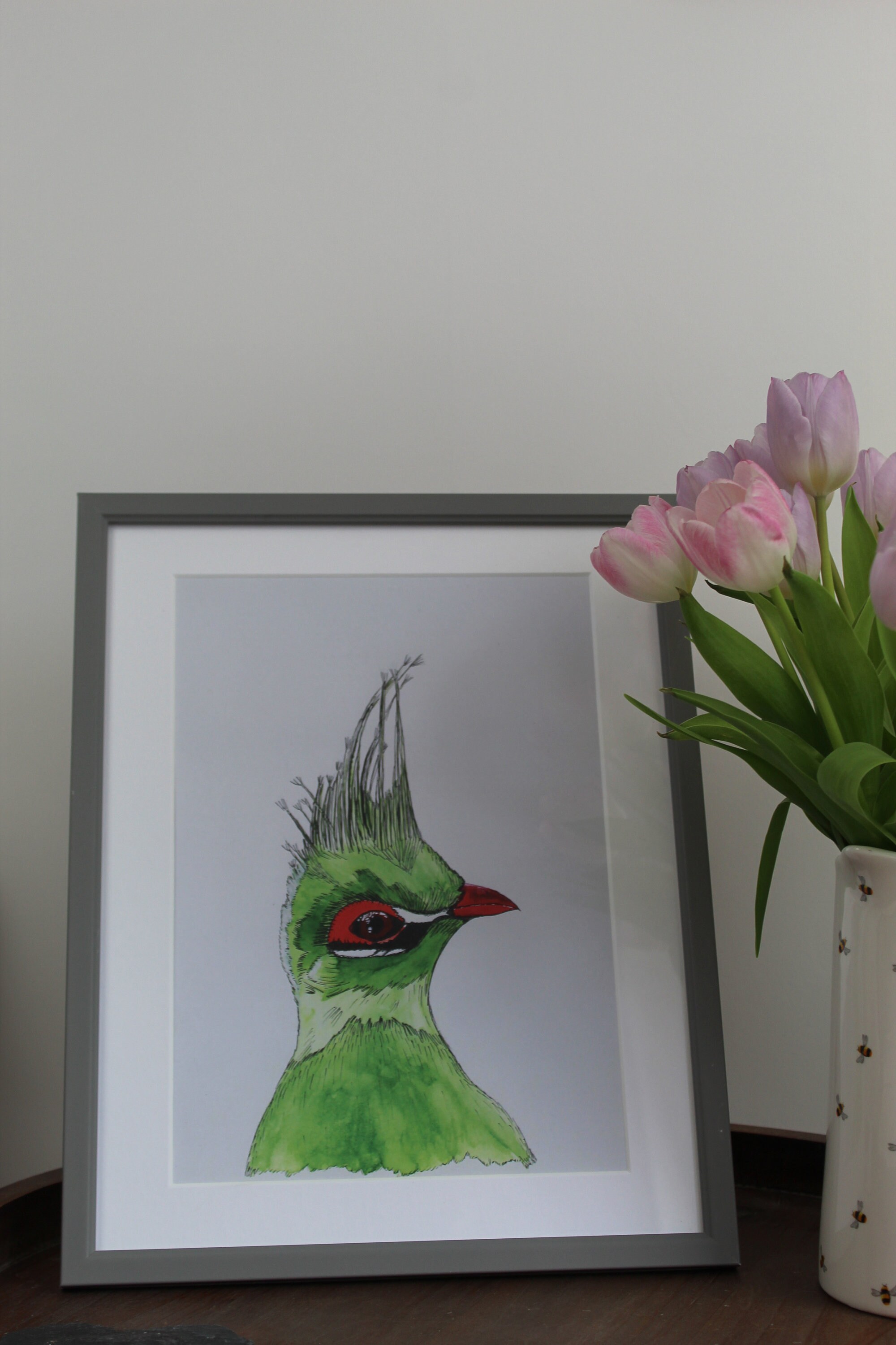 Guinea Turaco Physical Bird Art Print, Watercolour & Pen - Etsy