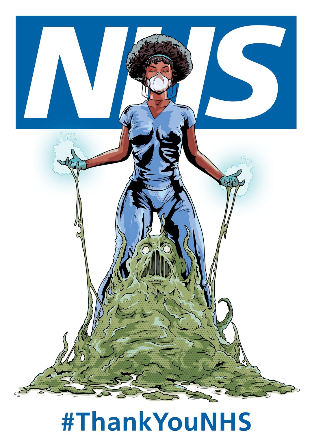 NHS Female Hero A4 Downloadable Poster 297mm H X 210mm W - Etsy