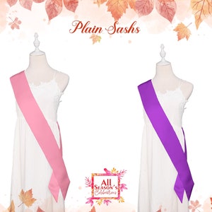 Plain Sash Blank Sash Ribbon Sashes Decorate Sash Satin Sash - Etsy