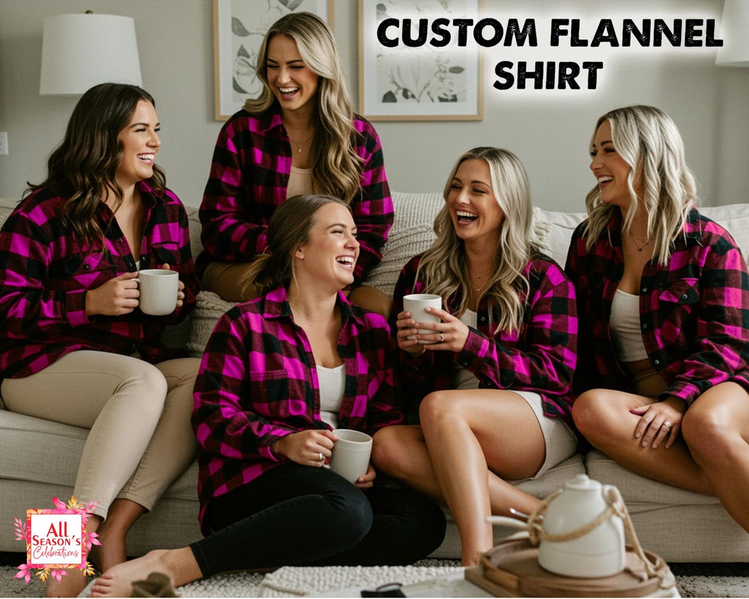 Customized Casual Women's Buffalo Plaid Shirt Personalized Flannel ...