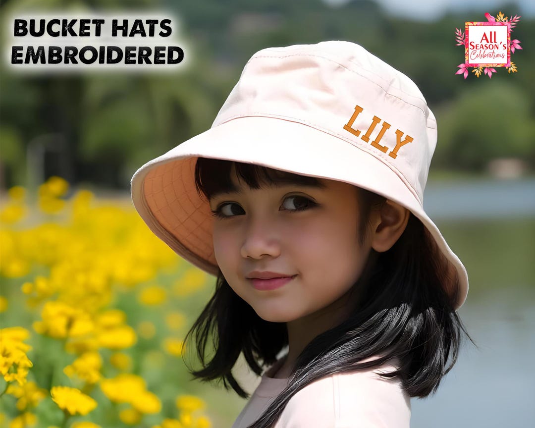 Personalized Name Bucket Hat Embroidery Bucket Hat Bridal Bucket Custom ...