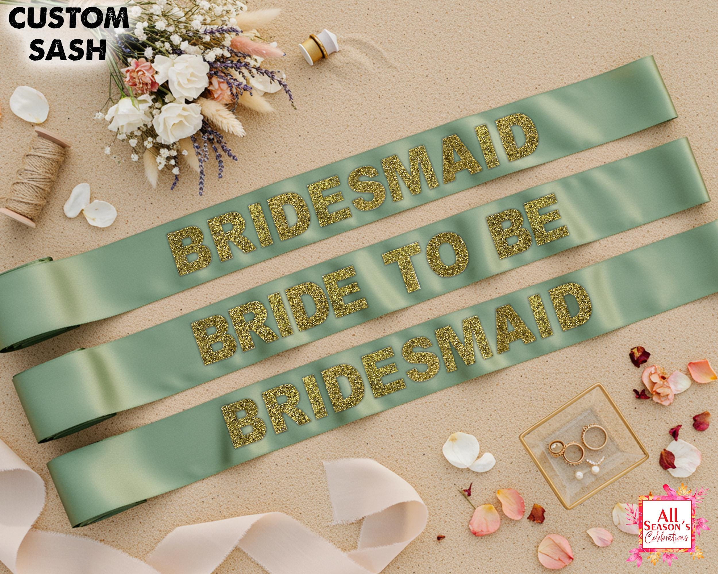 Custom Sash Bride to Be Sash Gold Letter Sash Bachelorette, Birthday ...