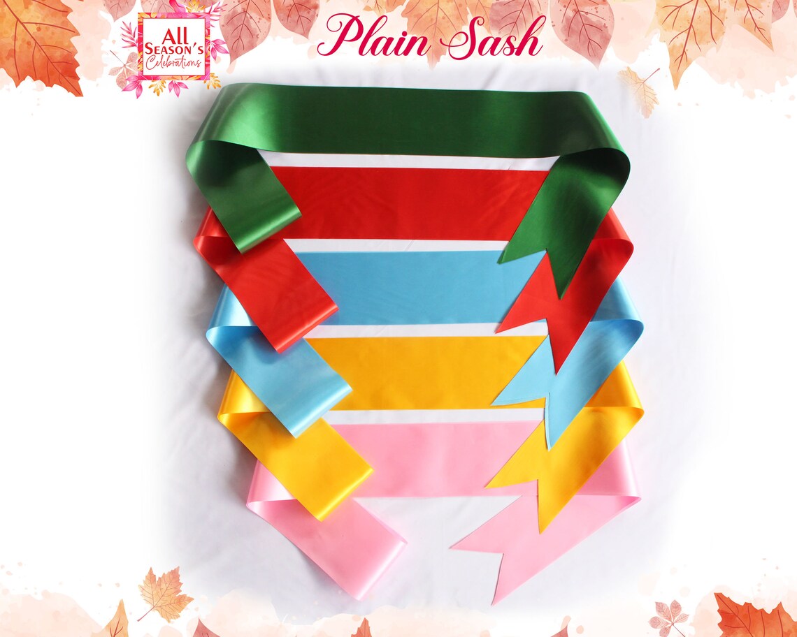 Plain Blank Sashes 10 25 50 & 100 Packs Plain Sash Blank - Etsy