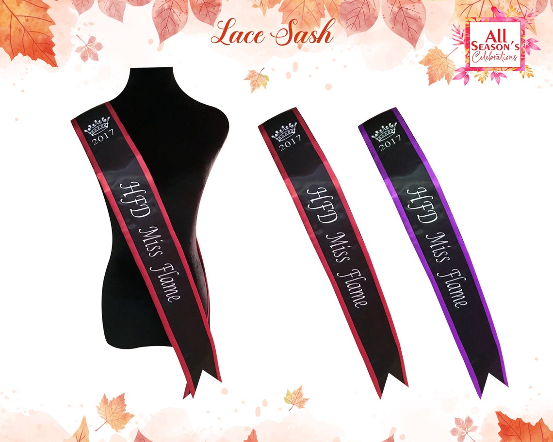 Custom Lace Sash Lace Sash Personalized Lace Sash Customize - Etsy