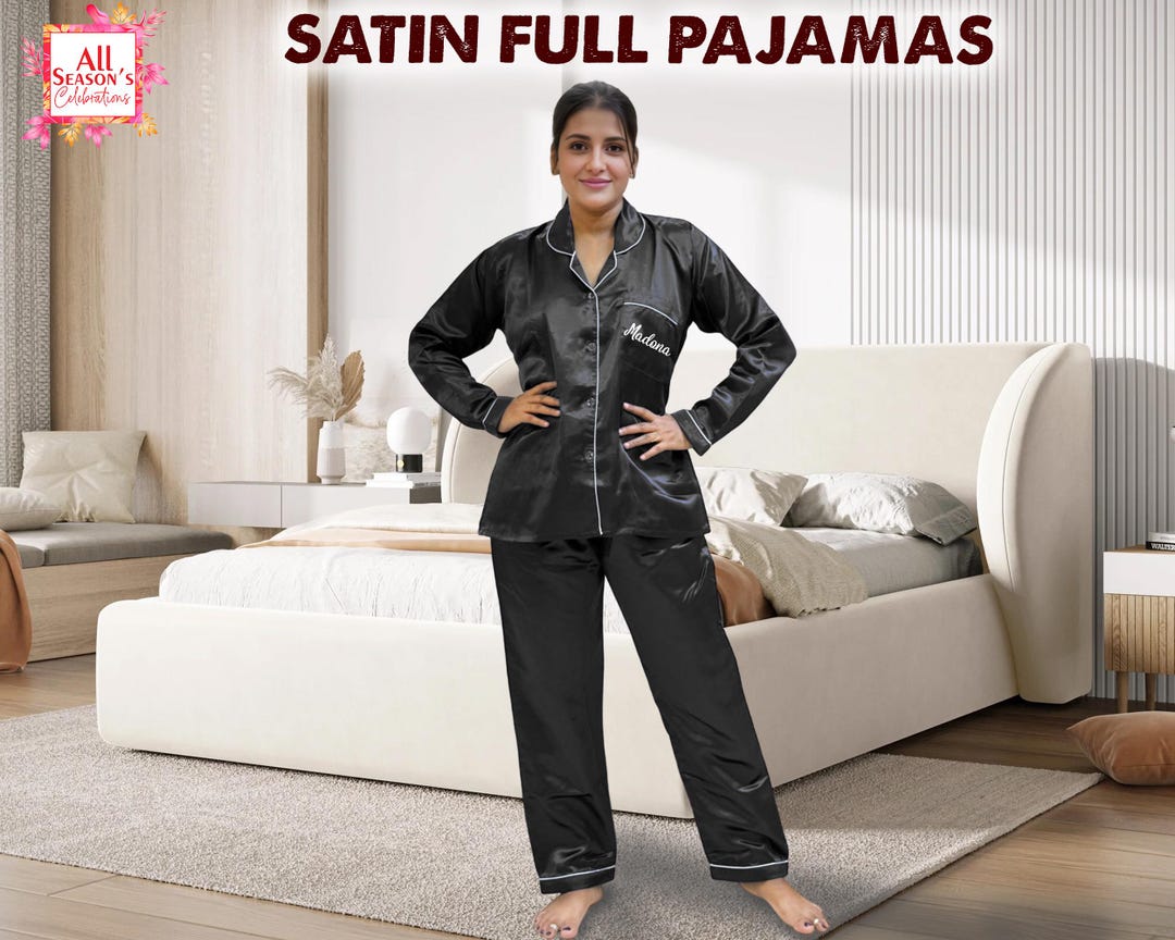 Personalized Full Pajama Set Custom Pajamas Set Custom Pajamas Wedding ...