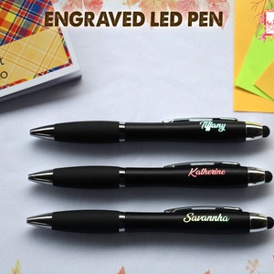 Personalized LED Pen Customized LED Pens With Stylus Custom Name Pens ...