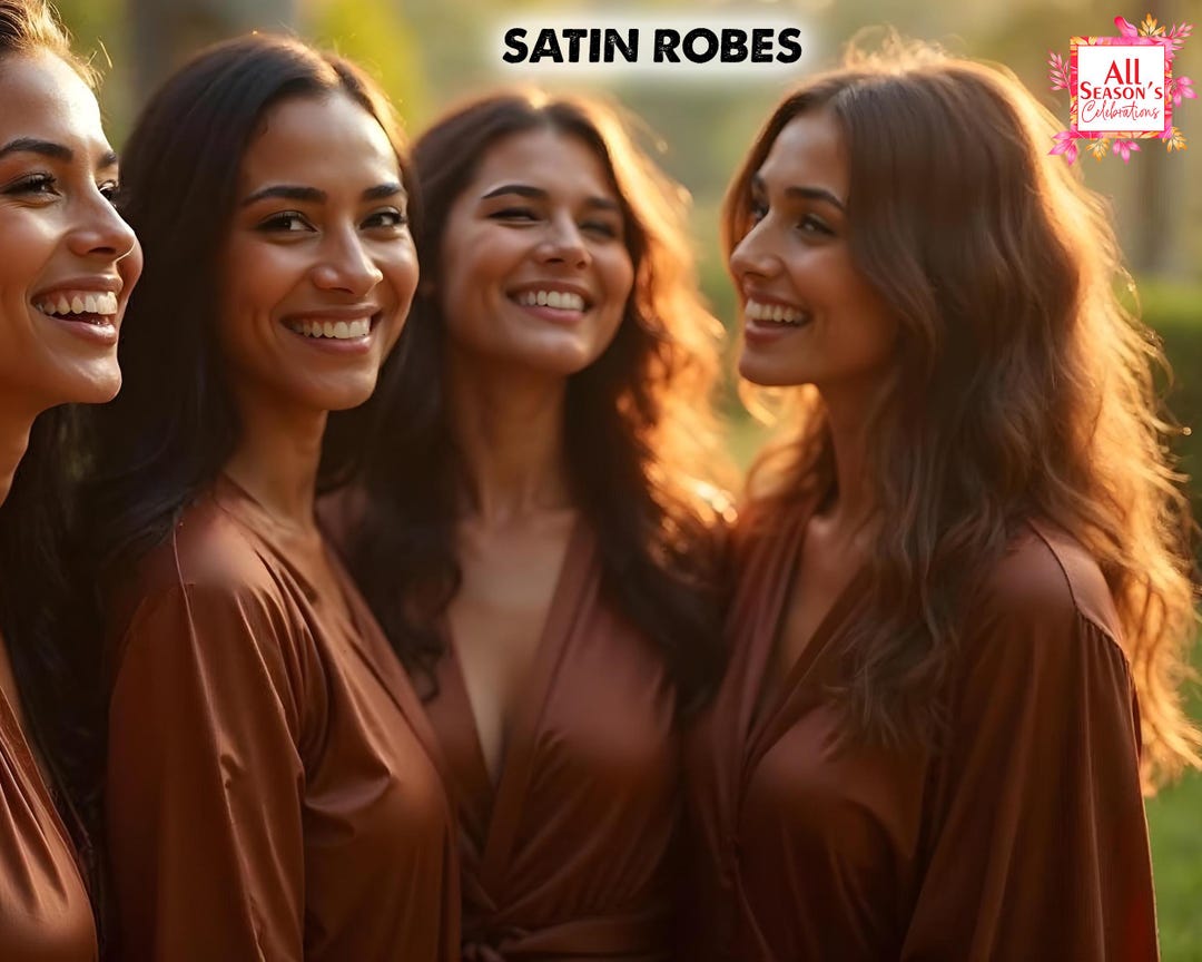 Personalized Dark Brown Robes | Custom Bridal Robes | Customized Flower ...