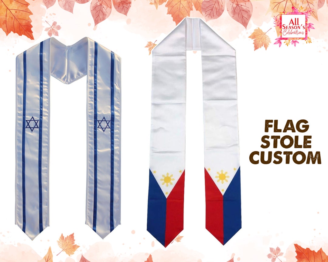 Country Flag Stoles - Mixed & Match Flag Graduation Stole - Your ...