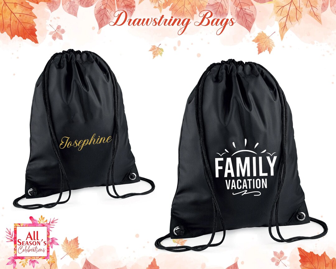Personalized Name Drawstring Bag Customize Drawstring Custom Gym ...