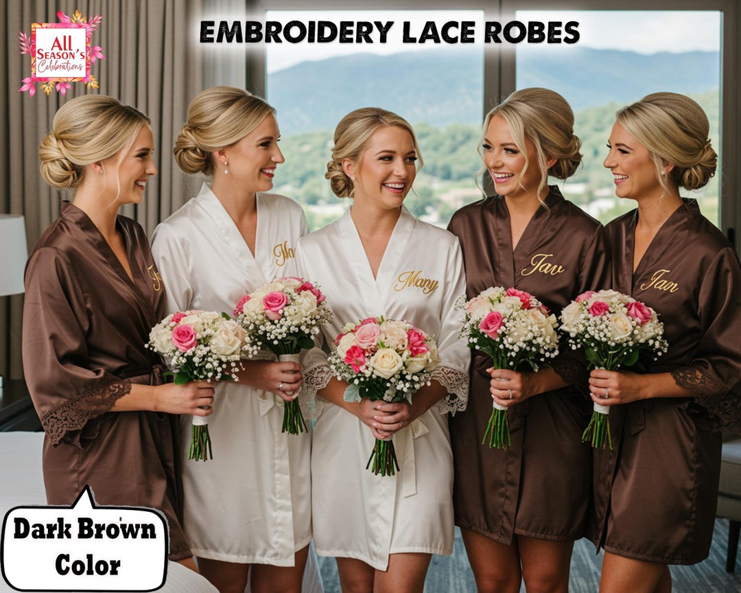 Embroidery Lace Robes Custom Embroidered Robes Bridal Lace Robes ...