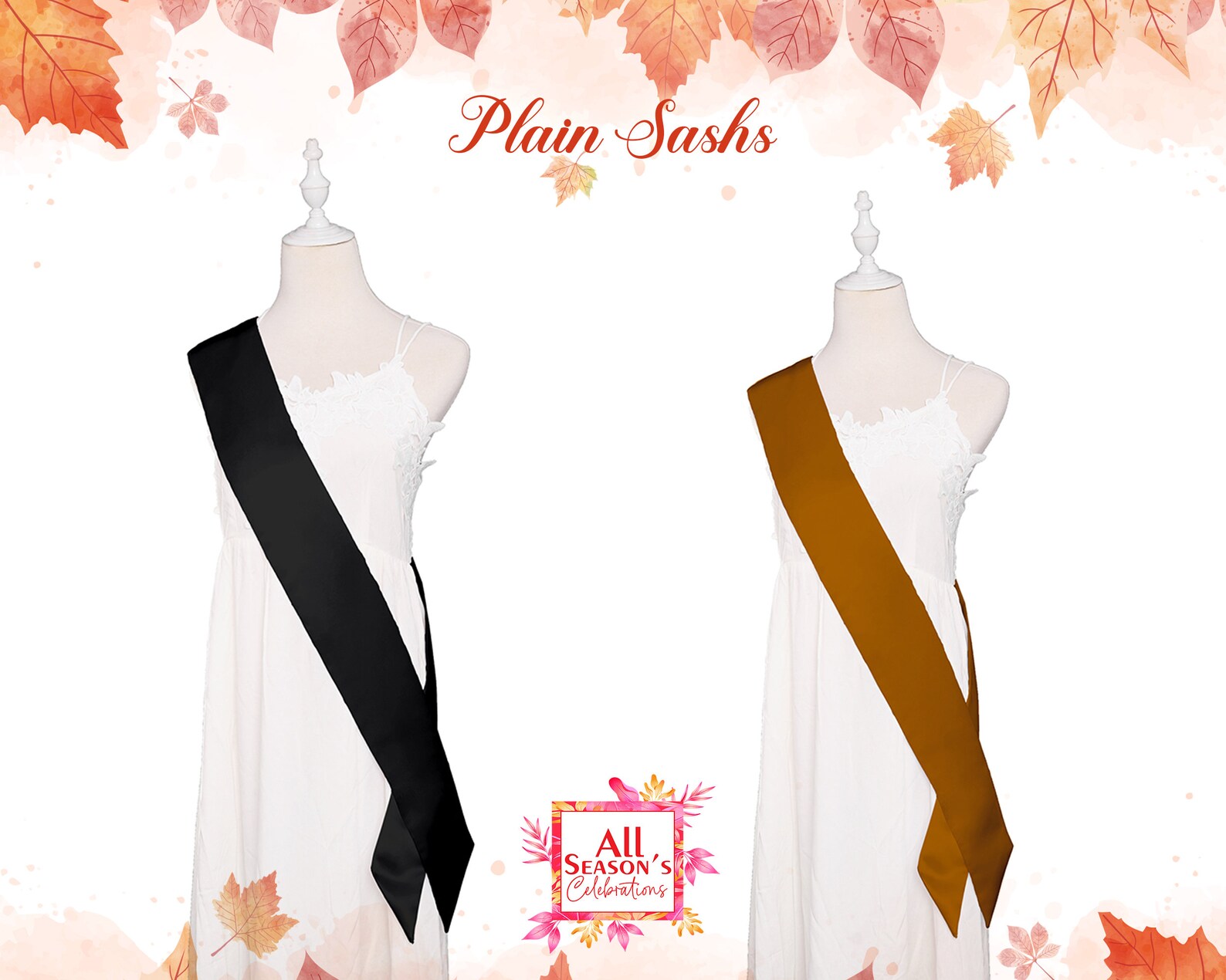 Plain Blank Sashes 10 25 50 & 100 Packs Plain Sash Blank - Etsy