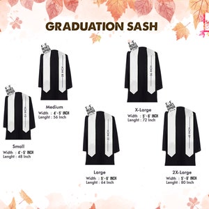 Customized Graduation Sash - Graduation Sash - Personalized College ...