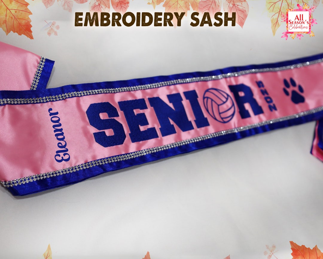 Customize Senior 2025 Sash Senior Sash Custom Border Sash Personalized ...