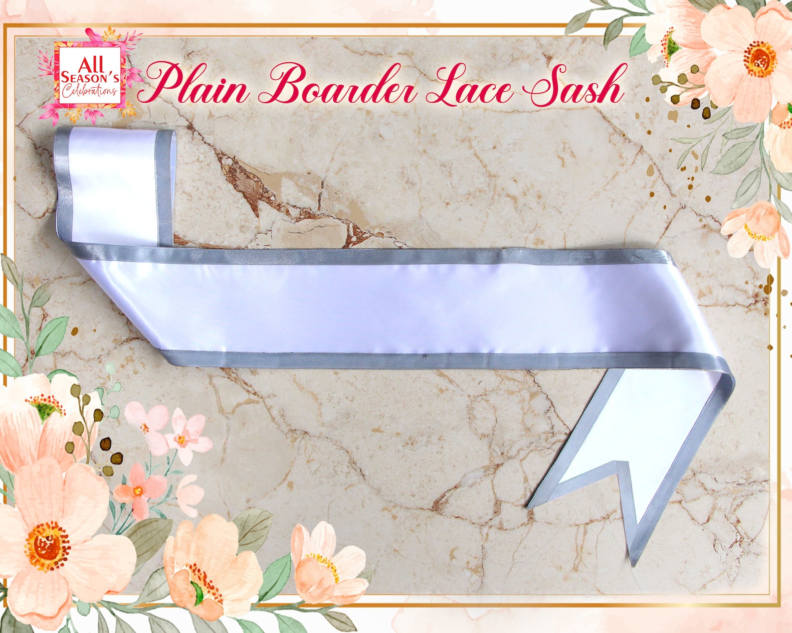 Plain Border Lace Sash Blank Sash Ribbon Sashes Decorate Sash Satin ...