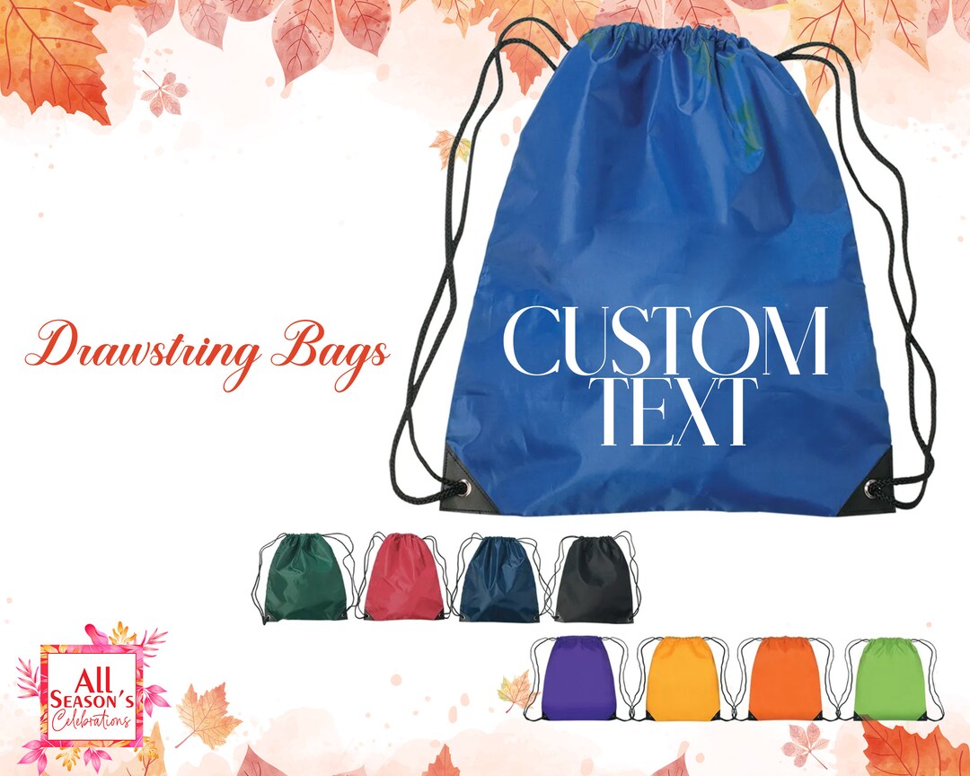 Personalized Name Drawstring Bag Customize Drawstring Custom Gym Drawstring Bag Bridal Party ...
