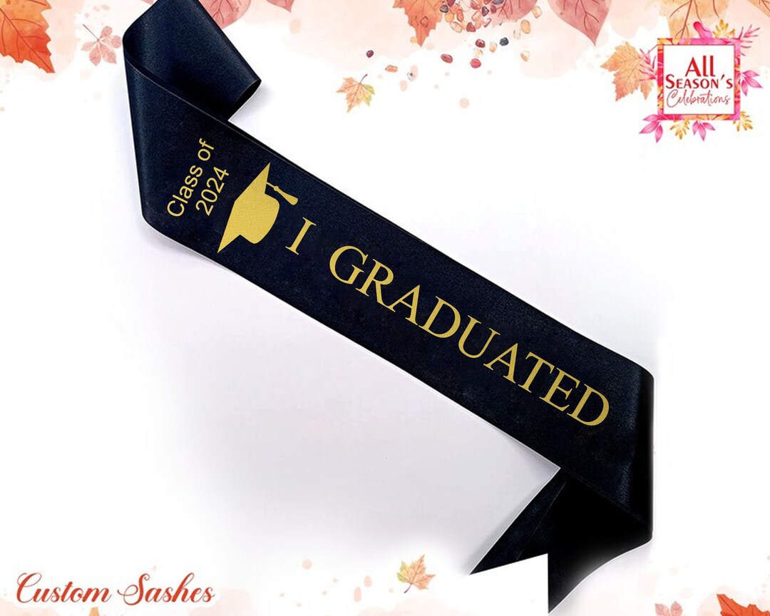 Personalized Sash Customized Sash Your Text Sash Graduated Sash ...