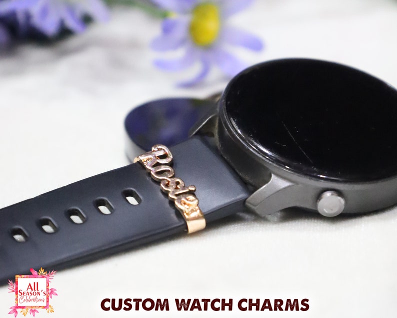Personalized Apple Watch Charms - Watch Name Band - Watch Bar Name ...