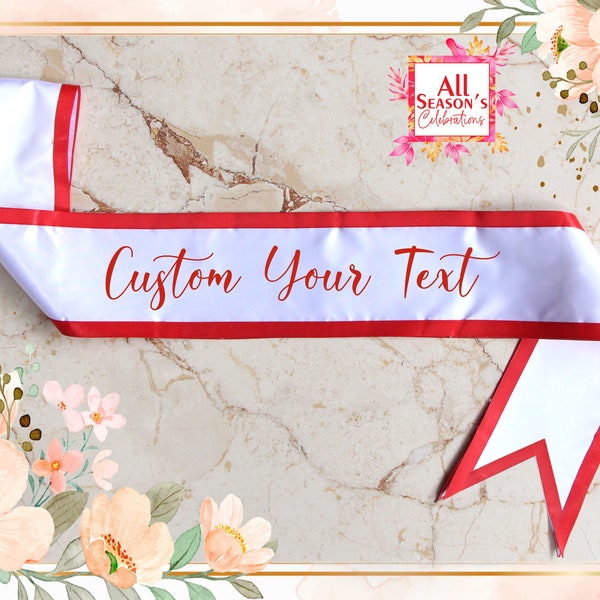 Red Bridal Sash - Etsy