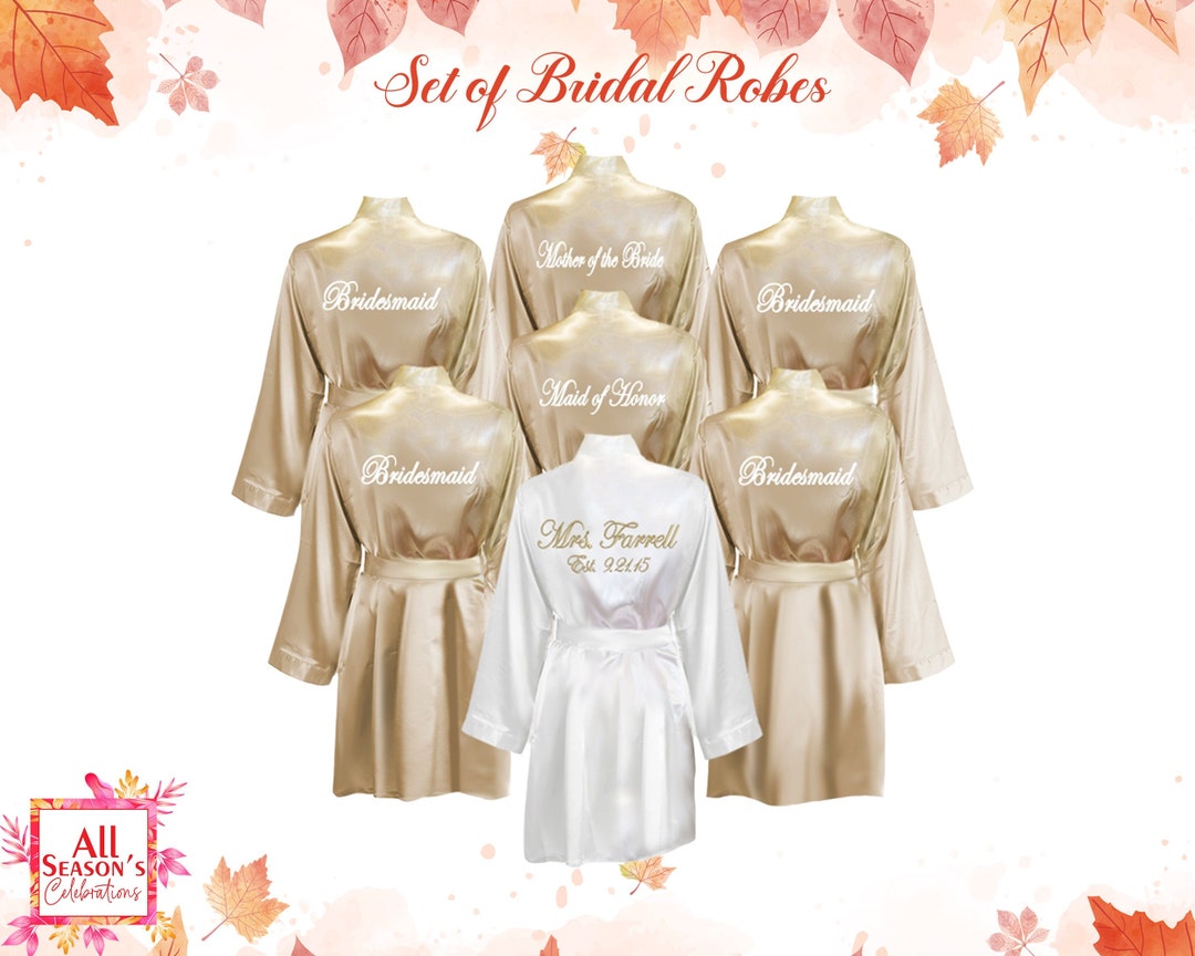 Custom Robes Bridal Robes Customized Robe Wedding Robes Customized ...