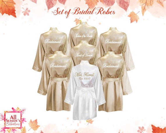 Custom Robes Bridal Robes Customized Robe Wedding Robes - Etsy