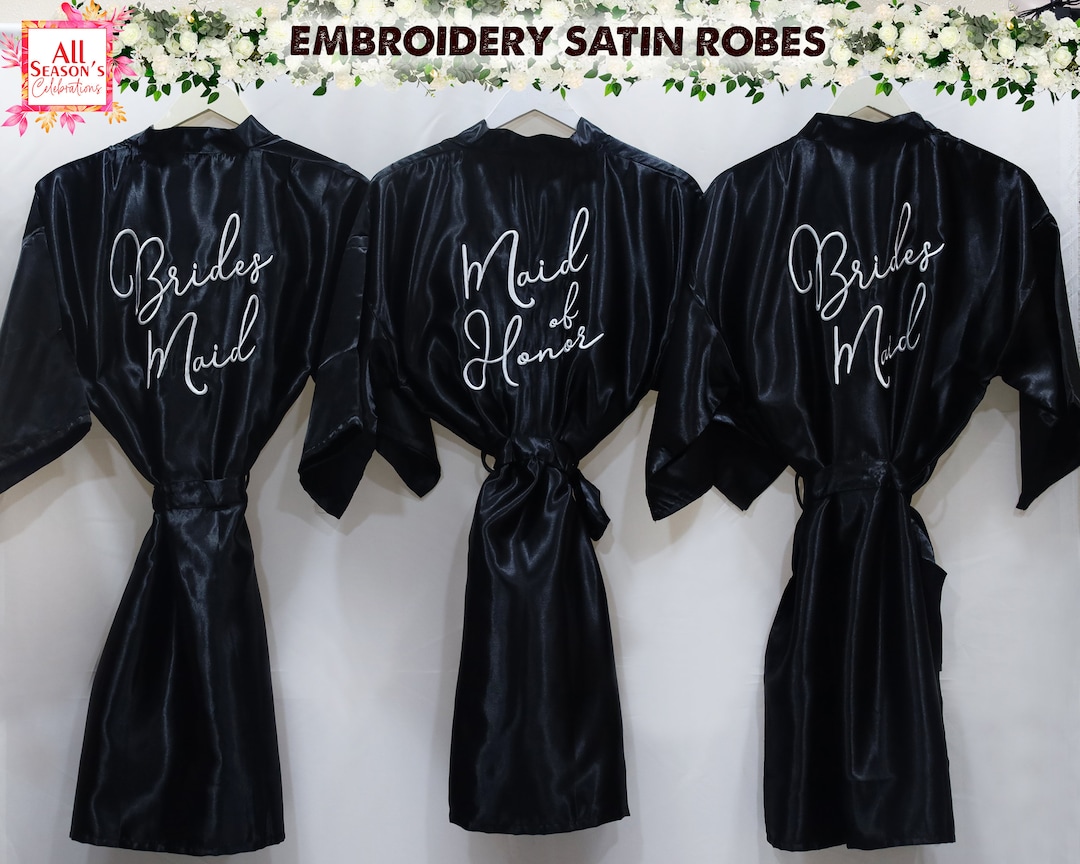 Custom Embroidered Robes Bridal Robes Personalized Robe Wedding Robes ...