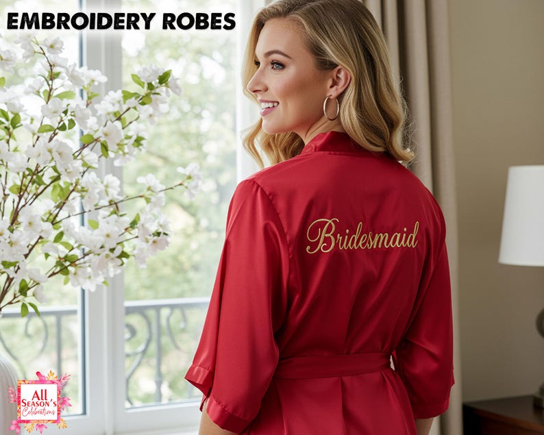 Customized Embroidery Robes Custom Embroidered Robes Bridal Robes ...