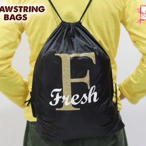 Personalized Name Drawstring Bag Customize Drawstring Custom Gym Drawstring Bag Bridal Party ...