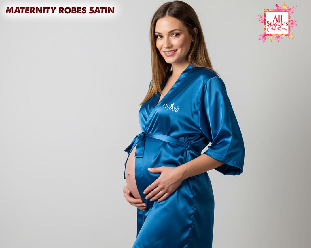 Personalized Mom-to-be Long Robes | Custom Maternity Robes | Mommy and ...