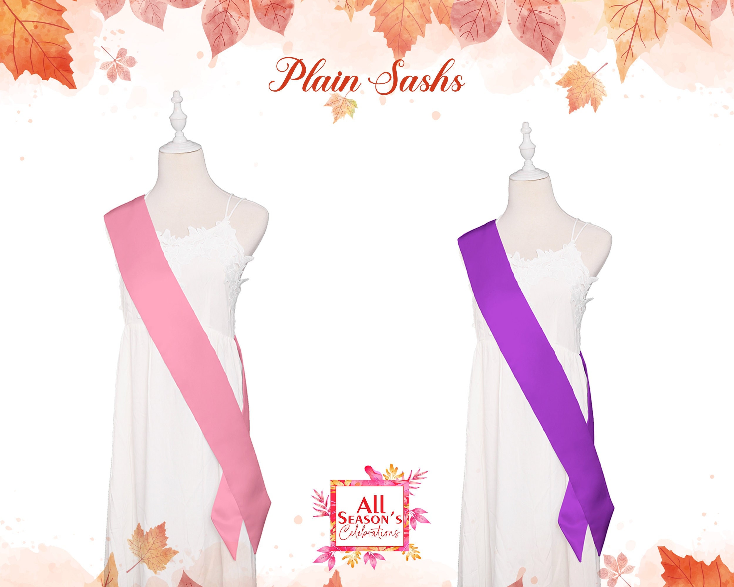 Plain Sash Blank Sash Ribbon Sashes Decorate Sash Satin Sash - Etsy