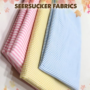 Seersucker Striped Cotton Blend Seersucker Seersucker Fabric by the ...