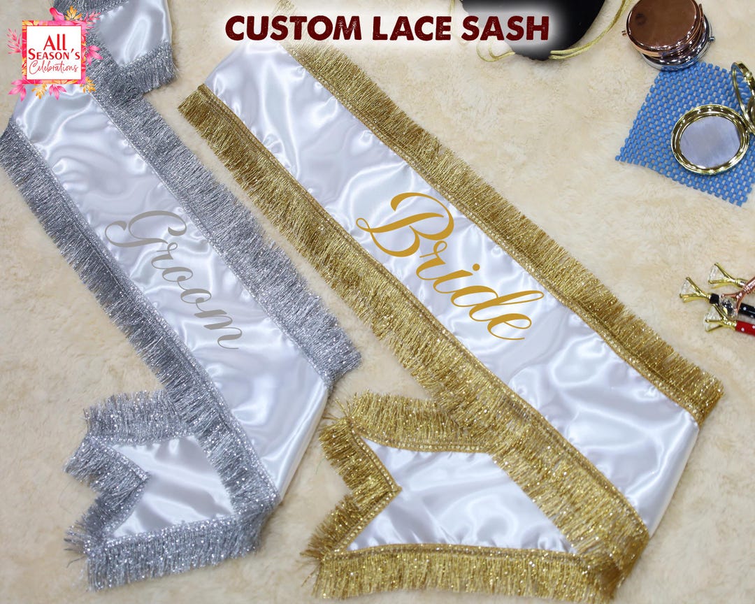 Personalized Lace Sash Custom Lace Sash Customize Sash Bridesmaid Sash ...