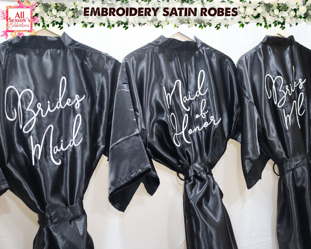 Personalized Robe Custom Embroidered Robes Bridal Robes Wedding Robes ...