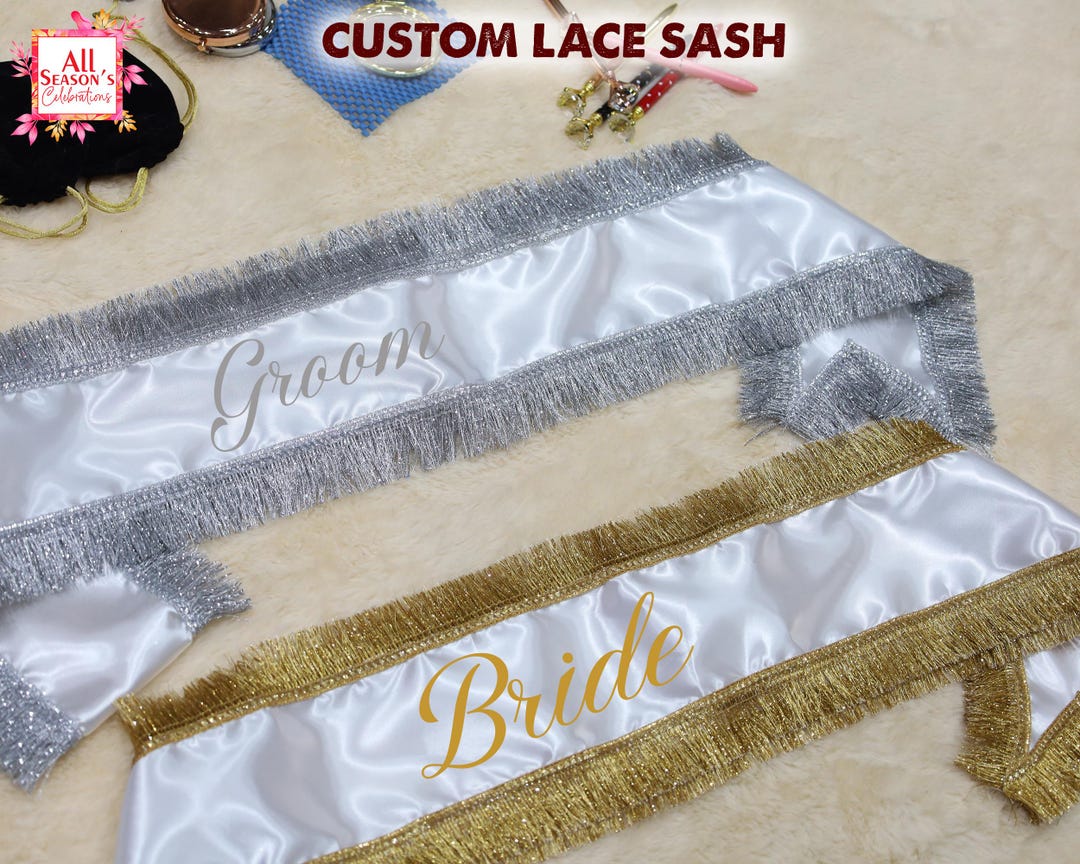 Custom Lace Sash Personalized Lace Sash Customize Sash Bridesmaid Sash ...