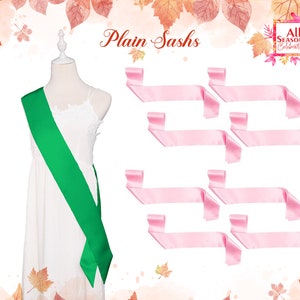 Plain Sash Blank Sash Ribbon Sashes Decorate Sash Satin Sash - Etsy