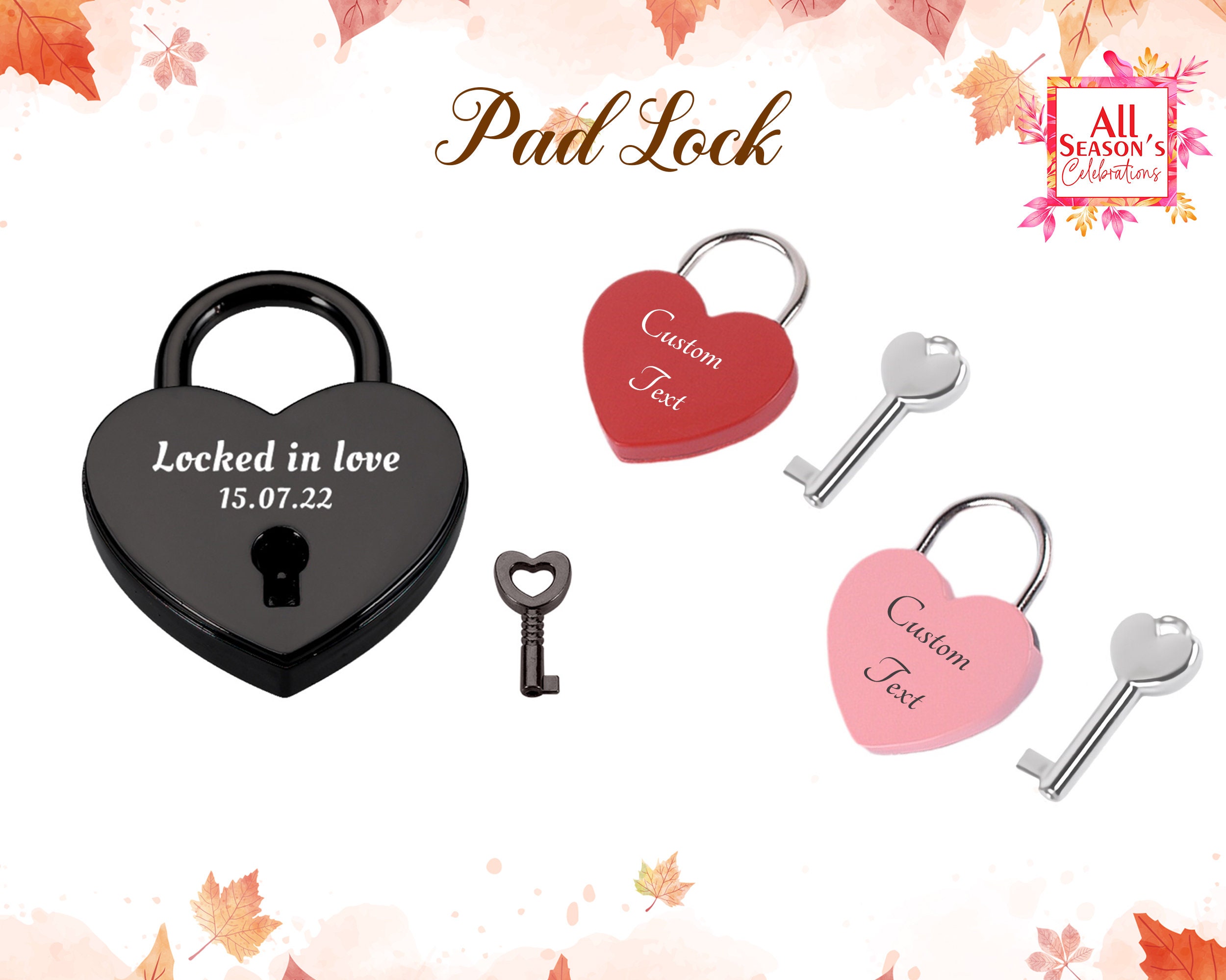 Custom Lock for Love Personalized Engraved Padlock With Key - Etsy