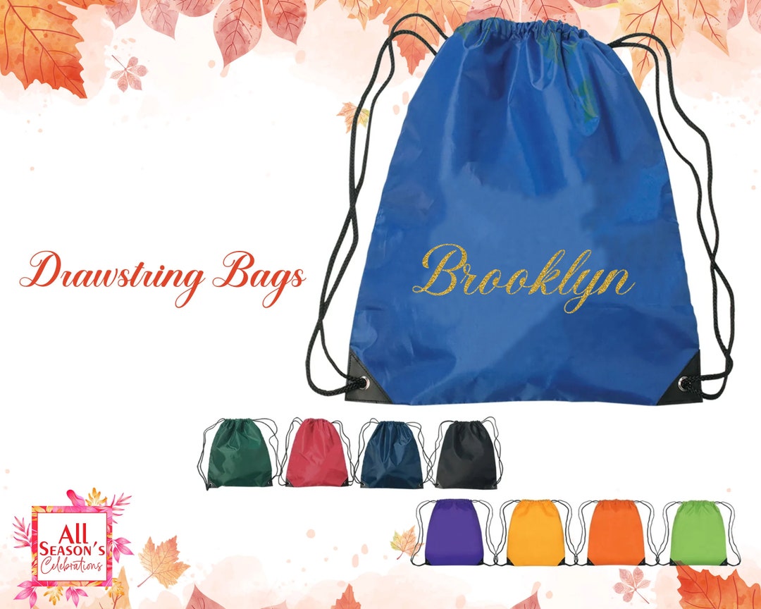 Personalized Name Drawstring Bag Customize Drawstring Custom Gym ...