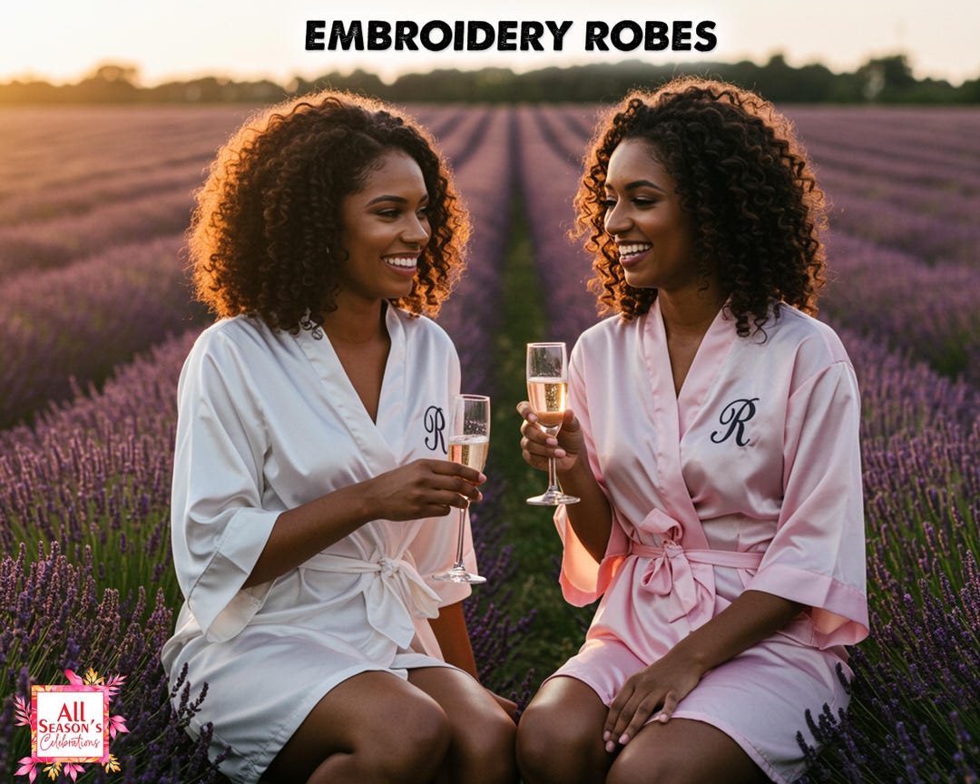Custom Embroidered Robes Personalized Embroidery Robes Bridal Robes ...