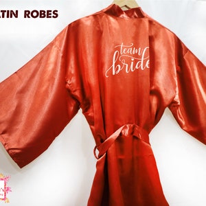 Customized Bridesmaids Robes Set | Bride Robe | Burnt Orange Bridesmaid ...