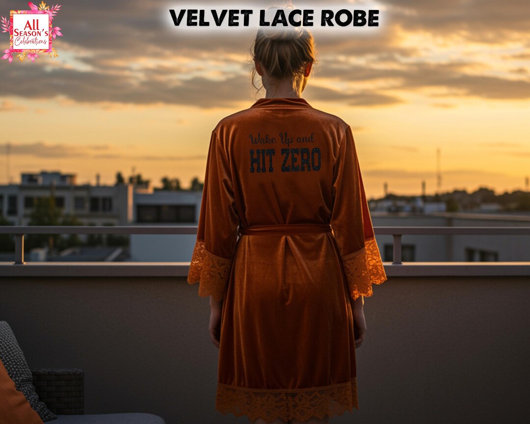 Custom Cheers Velvet Lace Robe Personalized Cheerleader Robe Wake up ...