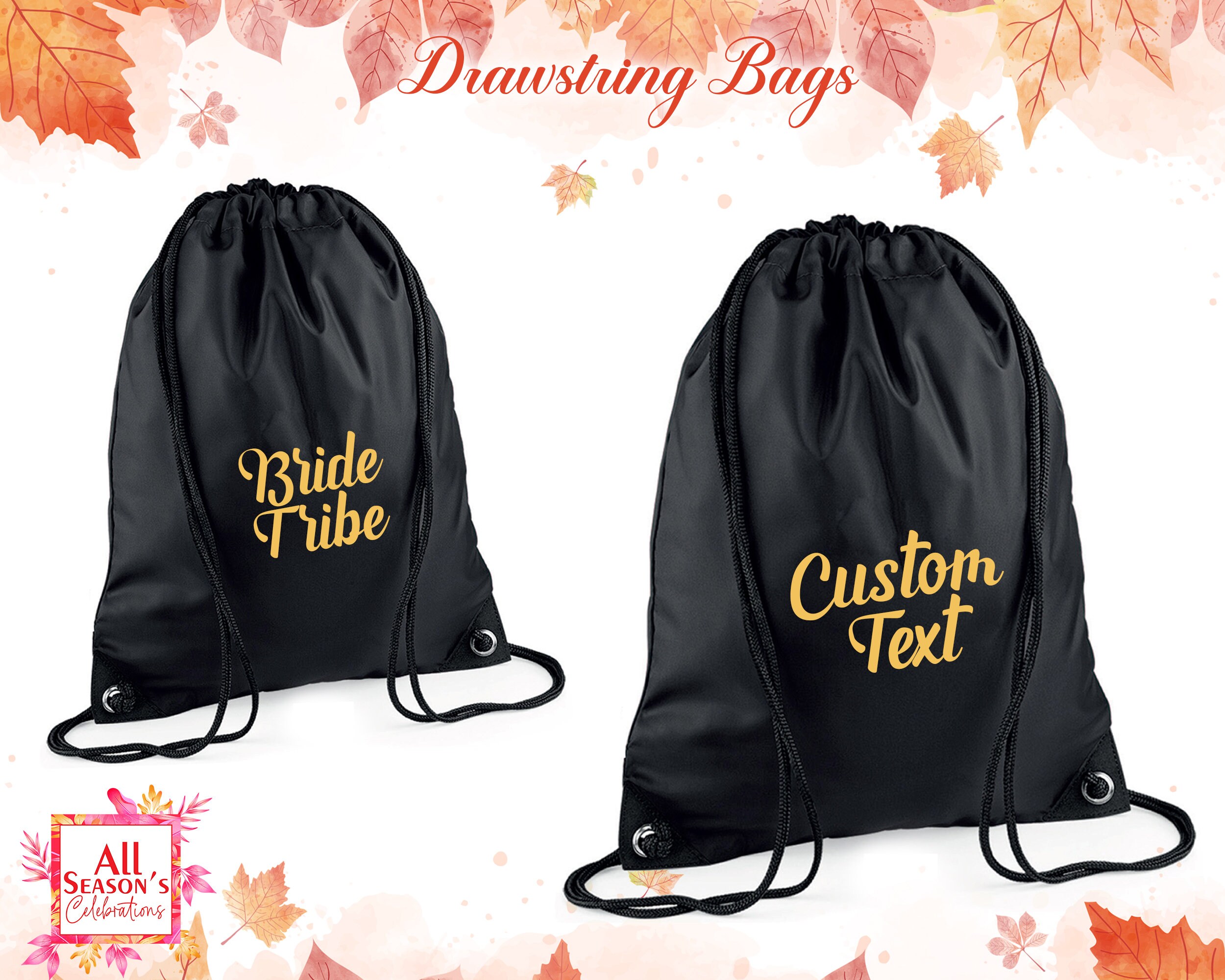 Personalized Name Drawstring Bag Customize Drawstring Custom Gym ...