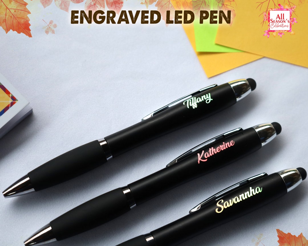 Personalized LED Pen Customized LED Pens With Stylus Custom Name Pens ...