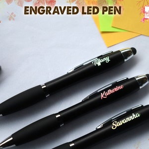 Personalized LED Pen Customized LED Pens With Stylus Custom Name Pens ...