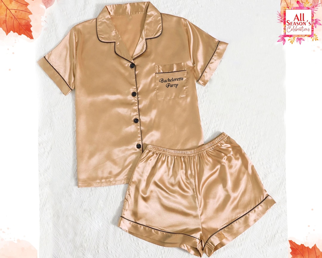 Custom Pajamas Set Personalized Pajamas Customize Pajama Set Bridesmaid ...