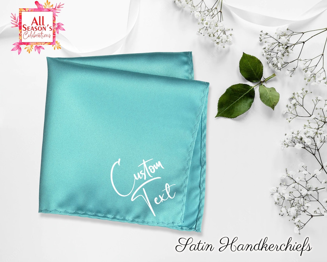 Your Design Handkerchiefs Bridal Satin Handkerchief Personalized Satin ...