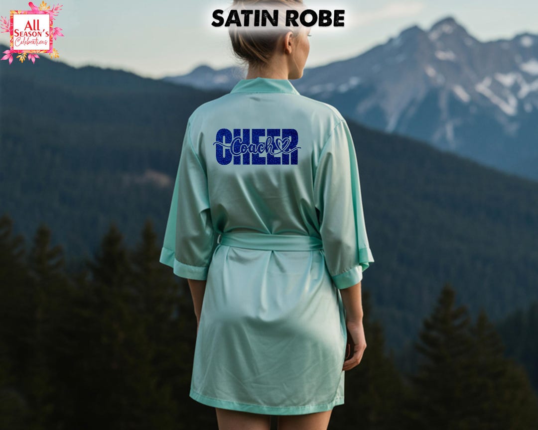 Personalized Cheerleaders Satin Robe Custom Team Name Robe Cheer Spirit ...