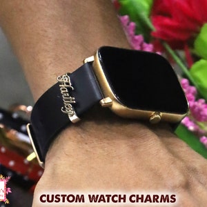 Personalized Apple Watch Charms - Watch Name Band - Watch Bar Name ...